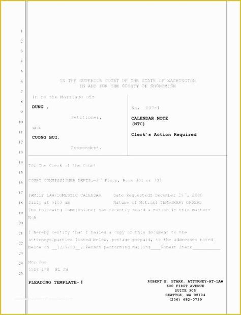 Legal Pleading Template Word