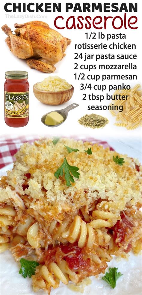 Chicken Parmesan And Pasta Casserole Recipe Easy Chicken Dinner Recipes Chicken Dinner