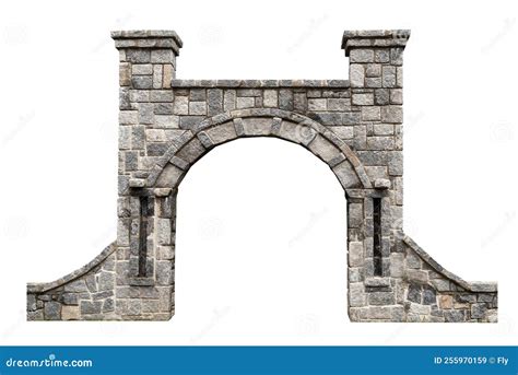 Ancient Architectural Door With Stone Arcade Archway And Surrounding