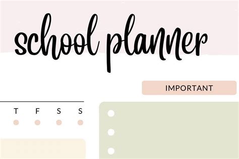 Printable School Planner Etsy