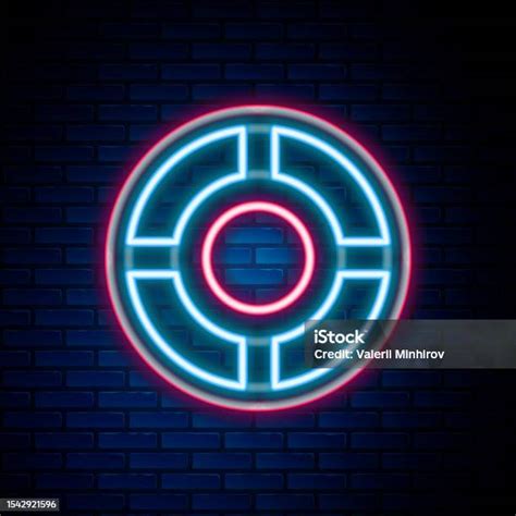 빛나는 네온 라인 재떨이 아이콘은 벽돌 벽 배경에 분리되어 있습니다 다채로운 개요 개념입니다 벡터 개념에 대한 스톡 벡터 아트 및 기타 이미지 Istock