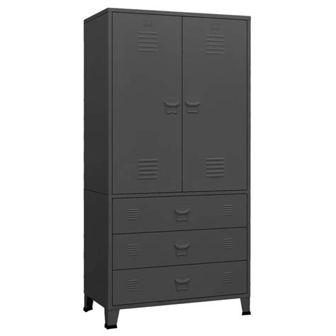 Vidaxl Garderobenschrank Industrial Metall Anthrazit 90 X 50 X 180 Cm Kaufen Bei Obi