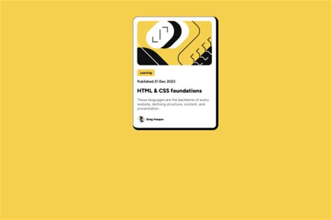 Frontend Mentor Css Html Coding Challenge Solution