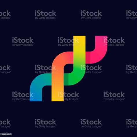 실험실 현대 로고 디자인 벡터 일러스트레이션 과학 기술에 대한 아이콘 그라디언트 다채로운 추상 브랜딩 Dna 기호 시각적 정체성 Dna에 대한 스톡 벡터 아트 및 기타