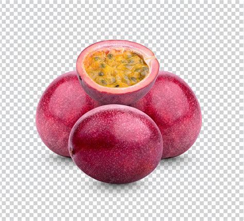 Premium Psd Passion Fruit Passiflora Edulis Isolated Premium Psd
