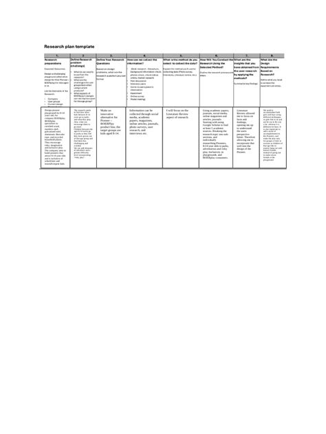 Research Plan Template Pdf Playground