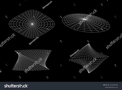 Streetwear Mesh Assets 3d Wareframe Grid Stock Vector Royalty Free