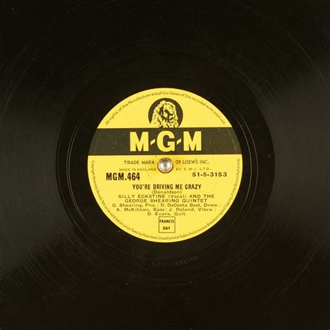 Youre Driving Me Crazy Billy Eckstine And The George Shearing