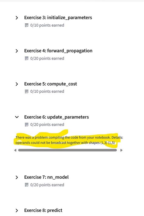 Subject Exercise 6 Shape Mismatch Error During Grading Calculus