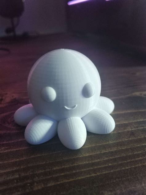 Stl File Happy Cute Octopus No Supports・3d Printing Design To