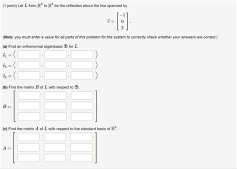 solved 1 point let l from r3 to r3 be the reflection about