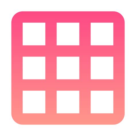 Grid Generic Gradient Outline Icon
