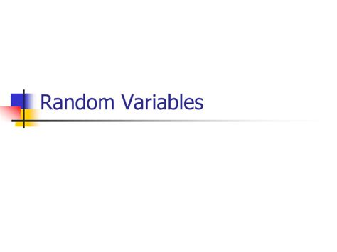 random variables ppt download