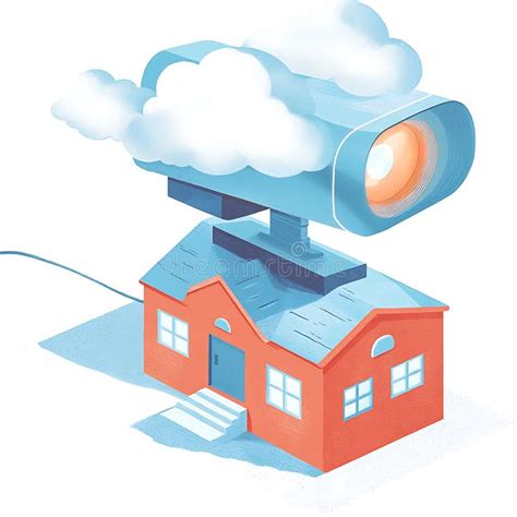 Cloudbased Home Security System Isometric Illustration Stock Illustration Illustration Of