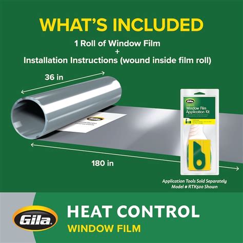 Gila 36 In X 180 In Titanium Heat Control Window Film 50146278 At