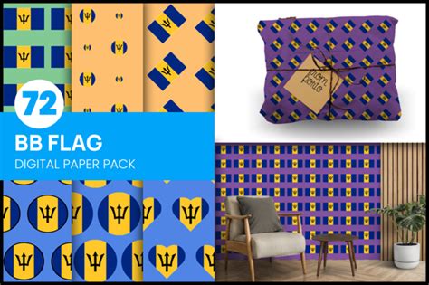 Bb Flag Wrapping Paper Graphic By Fromporto · Creative Fabrica