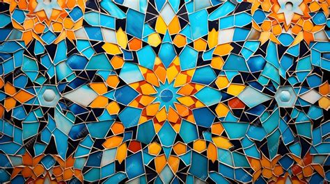 Premium Photo Interlocking Patterns Of Islamic Mosaic Tiles