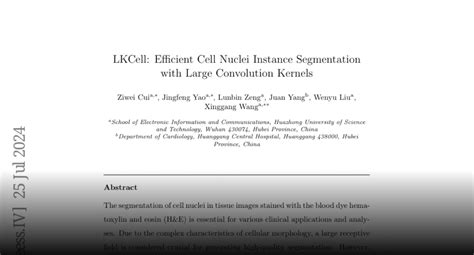 Paper Page Lkcell Efficient Cell Nuclei Instance Segmentation With