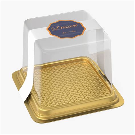 Cake Slice Box Square Gold 3d Model 19 3ds Blend C4d Fbx Max Ma Lxo Obj Free3d
