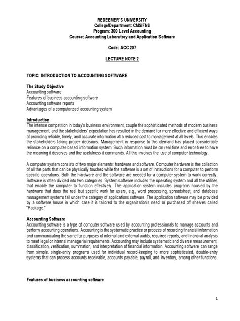 Introduction To Accounting Software Features Reports And Advantages Of Computerized