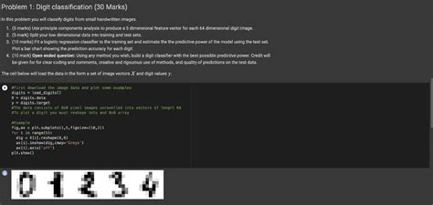 Solved Problem Digit Classification Marks In This Chegg