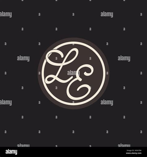 Initial Letter Le Monogram Logo With Simple And Creative Cirle Line