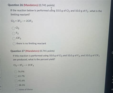 Considering The Limiting Reactant Concept And The