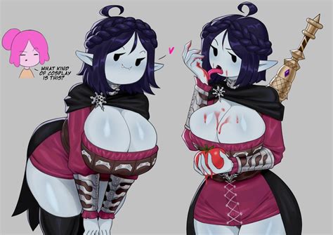 Marceline Abadeer Princess Bonnibel Bubblegum And Serana Adventure Time And 2 More Drawn By