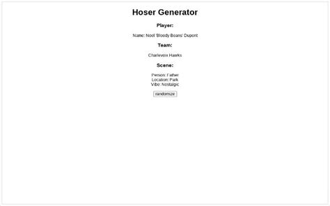 Hoser Generator