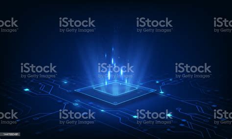 추상 기술 칩 프로세서 배경 회로 기판 및 Html 코드 3d 일러스트 블루 기술 배경 벡터 0명에 대한 스톡 벡터 아트 및 기타 이미지 Istock
