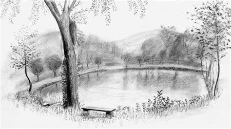 Lake Drawing Ideas