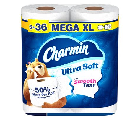 Charmin Ultra Soft Toilet Paper 6 Mega Xl Rolls 336 Sheets Per Roll 6