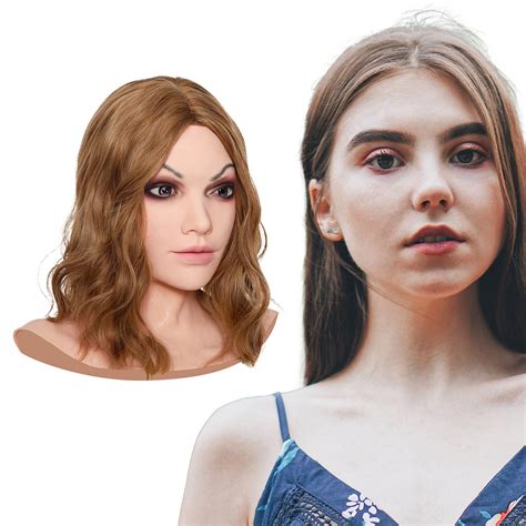 Silicone Female Realistic Female Mask Full Face With Neck Disguise