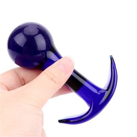 Blue Glass Anal Butt Plug Dildo Anal Play Sex Toys For Men Women