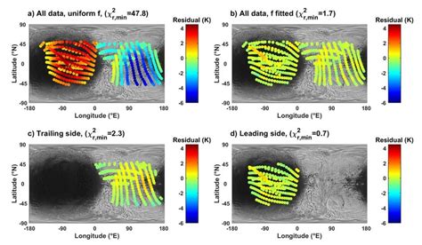 26 Residual Maps After Fitting The Model To All Iapetus Data Below 50
