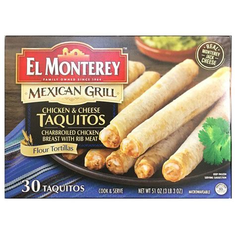 El Monterey Chicken And Cheese Taquitos 30 Ct Costco Food Database