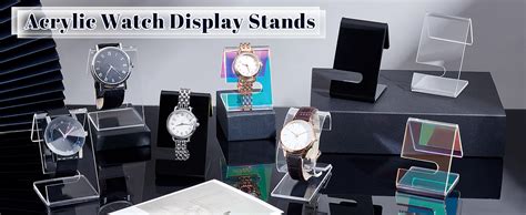 Ph Pandahall 2pcs Acrylic Watch Display Stands Black Watch Holder