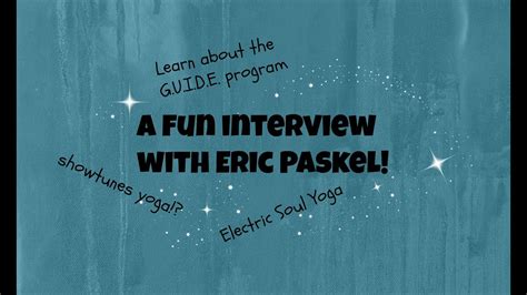 An Interview With Eric Paskel The Guide Program Youtube