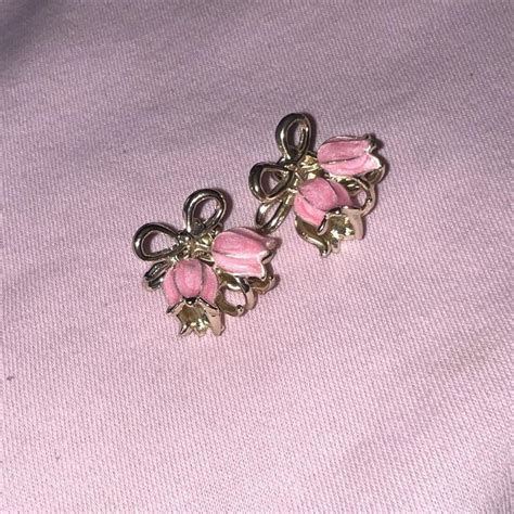 Pink Flower Bow Tiny Hairclips 💕 Super Cute Tiny Depop