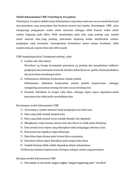 Model Dokuementasi Cbe Pdf