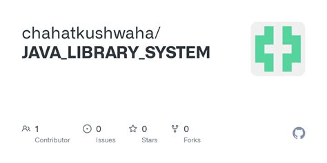 GitHub Chahatkushwaha JAVA LIBRARY SYSTEM