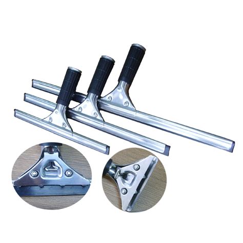 Stainless Steel Window Squeegee Natural Rubber Glass Squeegee