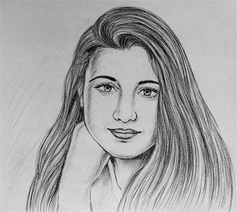 Beautiful Girl Pencil Sketch