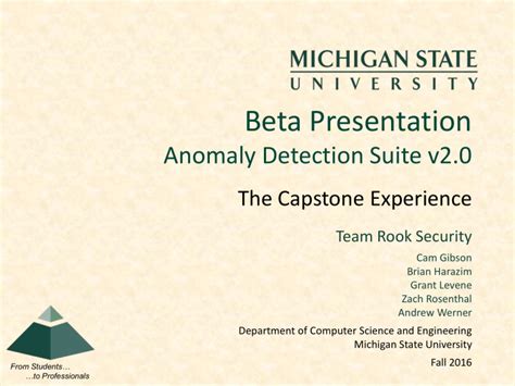 [ppt] Beta Presentation Anomaly Detection Suite V2 0 The Capstone
