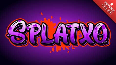 Splatxo Graffiti Style Text Effect Generator