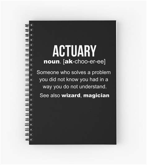 Actuary Definition Funny Actuary T Notebook