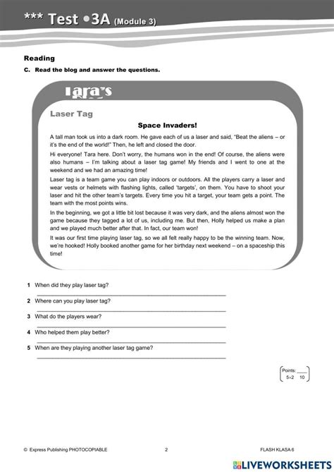 Flash 6 Module Free Interactive Worksheets 6455131