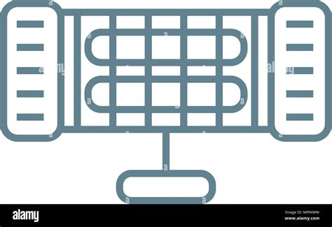 Electric Heater Linear Icon Concept Electric Heater Line Vector Sign