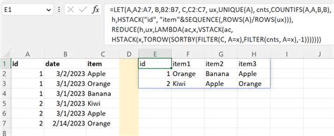 Excel How Can I Combine Rows By ID And Put The Row With Different Date As The Last Column