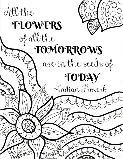 Inspirational Flower Coloring Pages